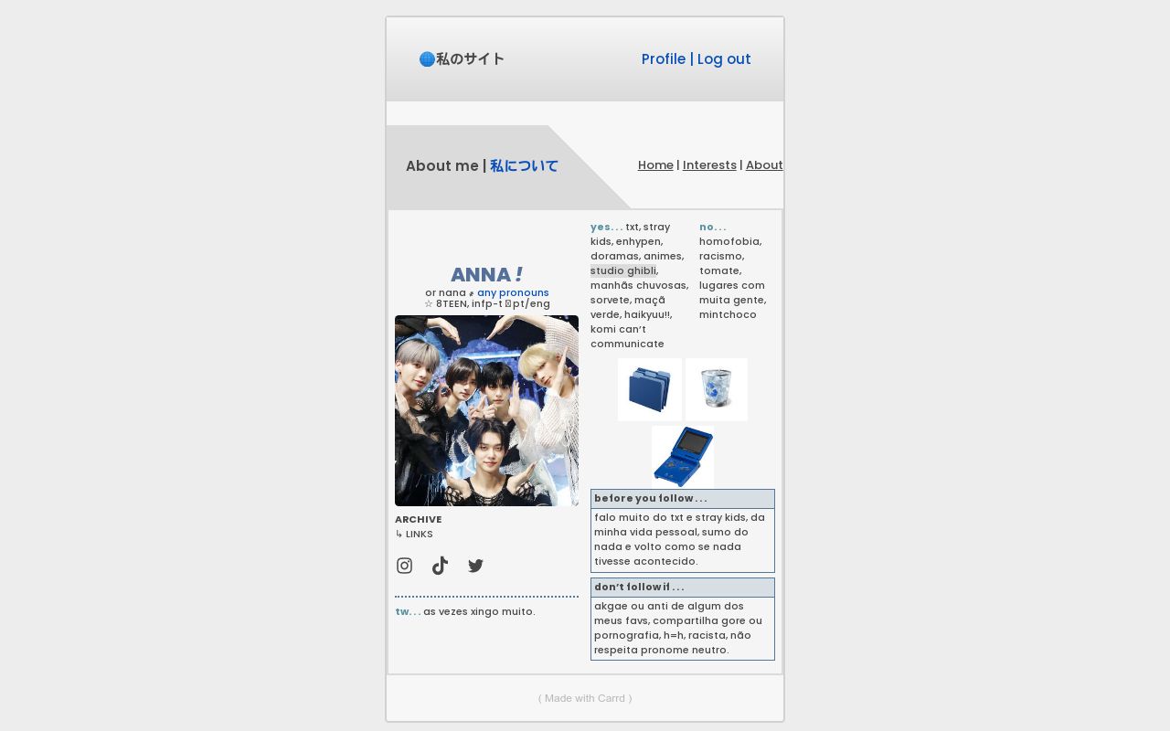 anna’s carrd ️